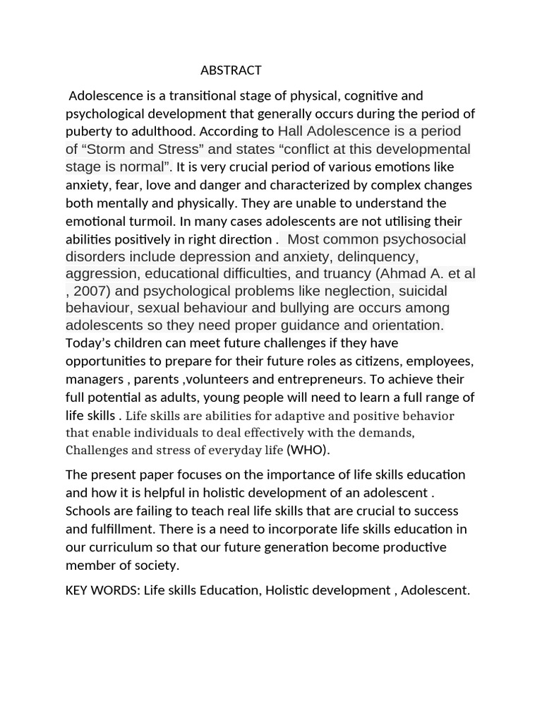 Research Paper 2 | PDF | Adolescence | Developmental Psychology