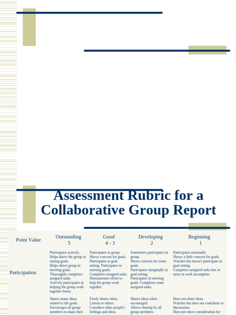 Badminton Group Report Assessment Rubric | PDF