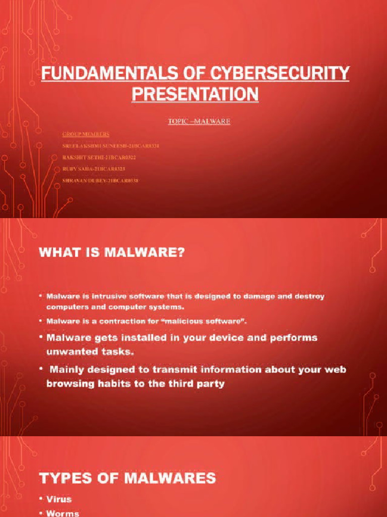 Malware PPT Finalpptx | PDF