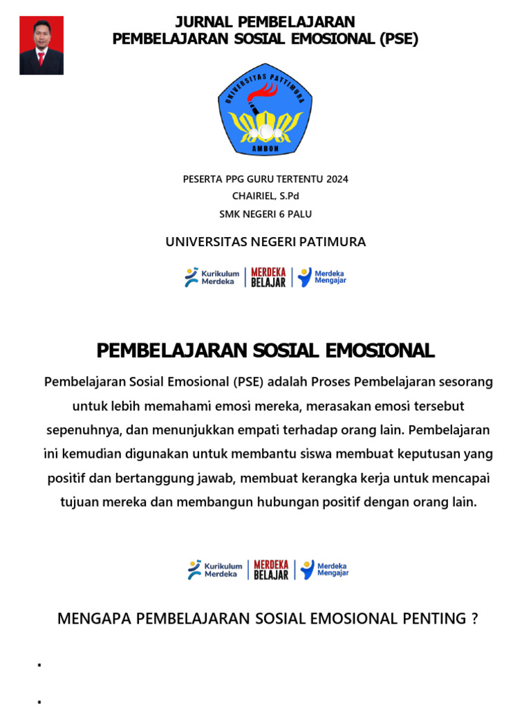 JURNAL PEMBELAJARAN Modul 1 PSE | PDF | Karier & Perkembangan | Pengembangan Diri