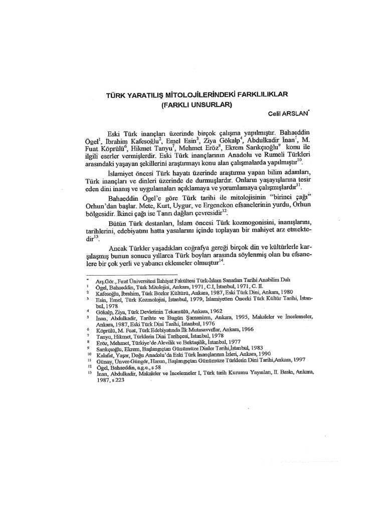 409-4-Turk Yaradilish Mifolojisinde Ferqliqler-Celil Arslan-13s | PDF