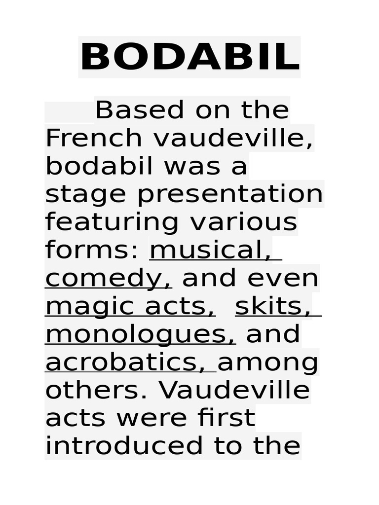 Bodabil and Sarsuela | PDF | Art