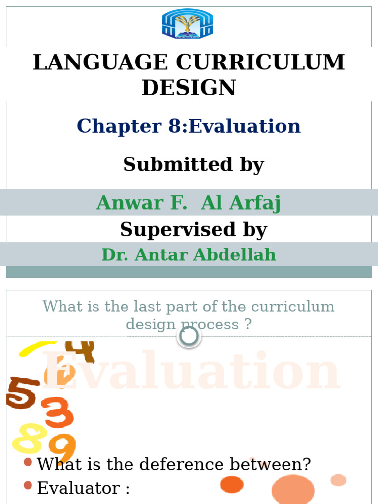 Evaluation PP | PDF | Evaluation | Learning