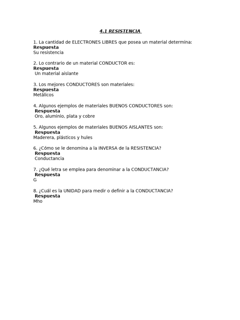 C4 - Resistencia y Resistores | PDF | Resistor | Resistencia Eléctrica ...