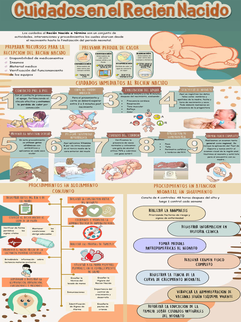 Infografía de Cuidados del Recién Nacido | PDF | Infantes ...