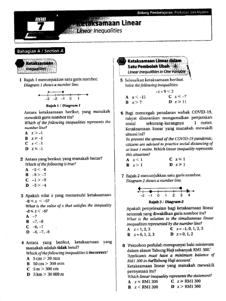 Ting 1 Maths M7 Ex | PDF