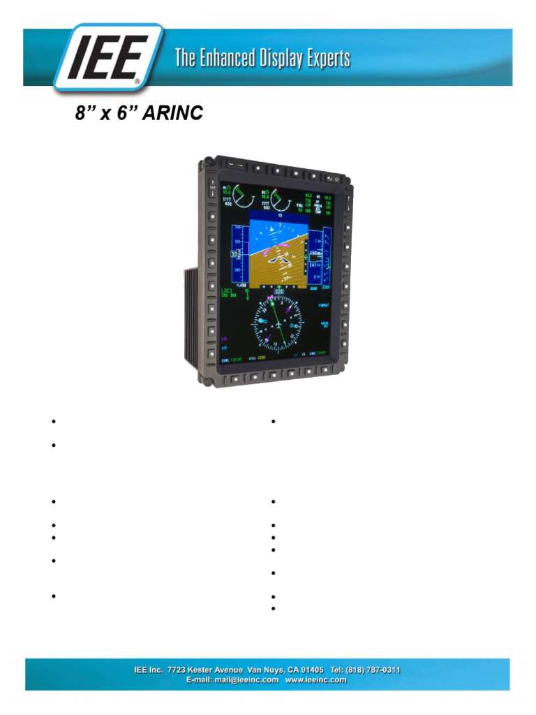 ARINC-818 Multi-Function Display Overview | PDF | Liquid Crystal Display | Backlight