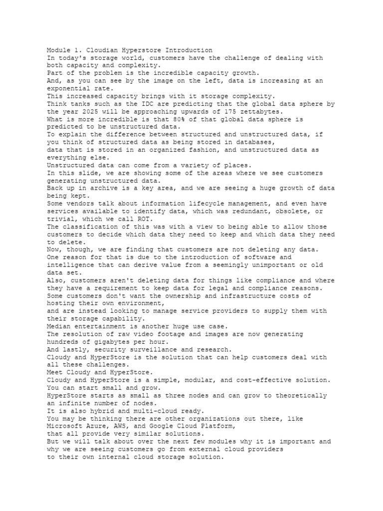 Cloudian HyperStore Introduction | PDF | Cloud Computing | Computer ...