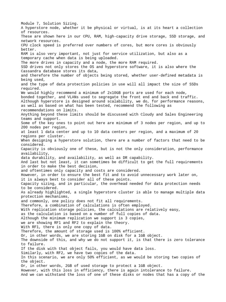 Solution Sizing | PDF | Solid State Drive | Replication (Computing)