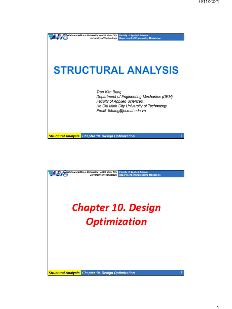 Chuong 10 - Tinh Toan Ket Cau | PDF | Mathematical Optimization | Parameter (Computer Programming)