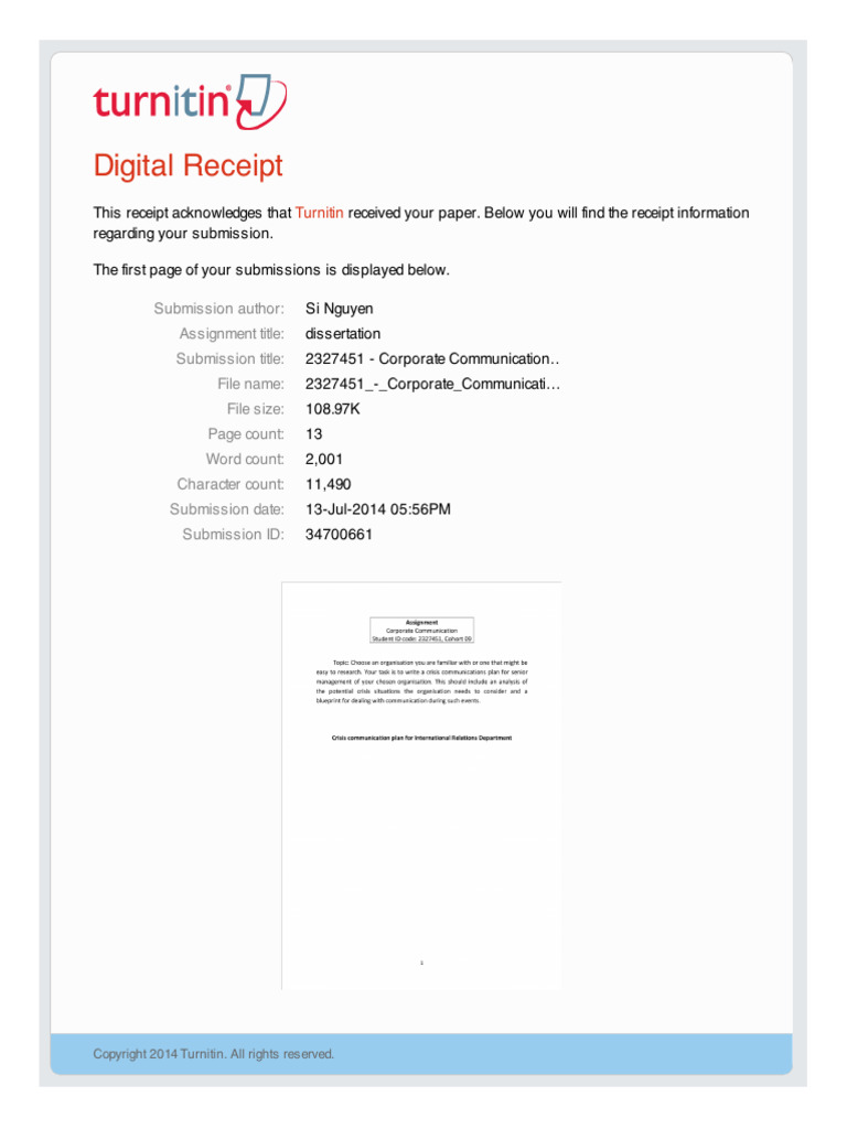 Receipt - 2327451 - Corporate Communication Assignment | PDF | Computers