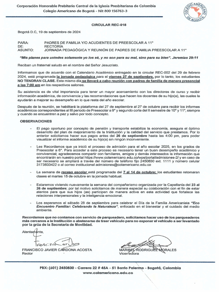 Circular Rec-018 | PDF