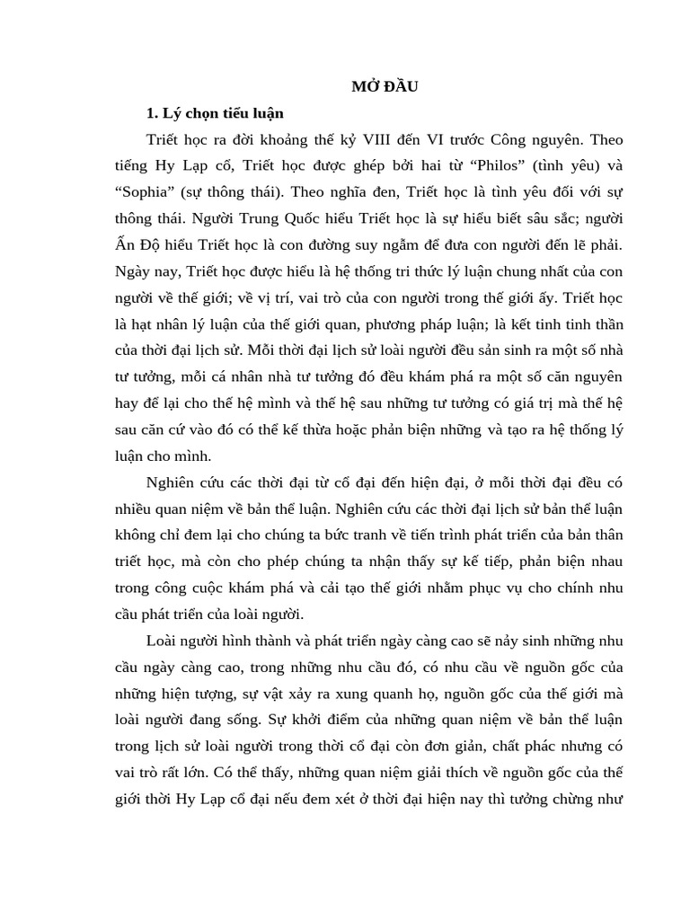 (123doc) - Tieu-Luan-Cao-Hoc-Triet-Ban-The-Luan-Trong-Triet-Hoc-Hy-Lap-Co-Dai | PDF
