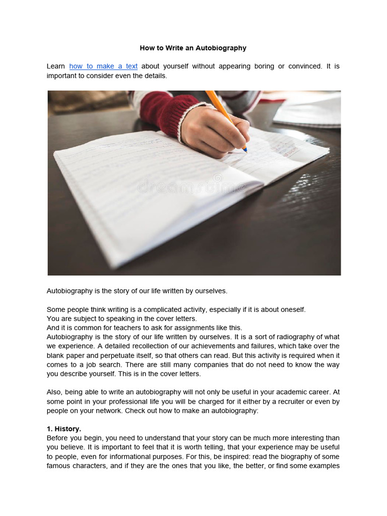 Guide to Writing Your Autobiography | PDF