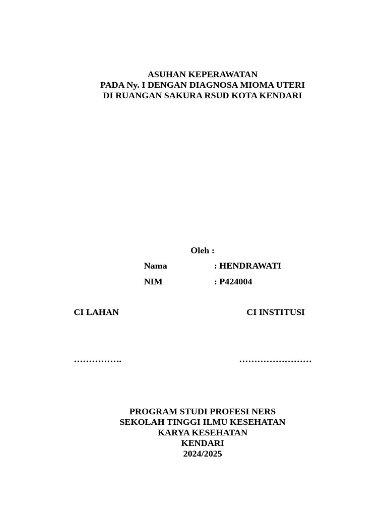 ASKEP Miom Hendrawati Azalea | PDF | Kesehatan Holistik