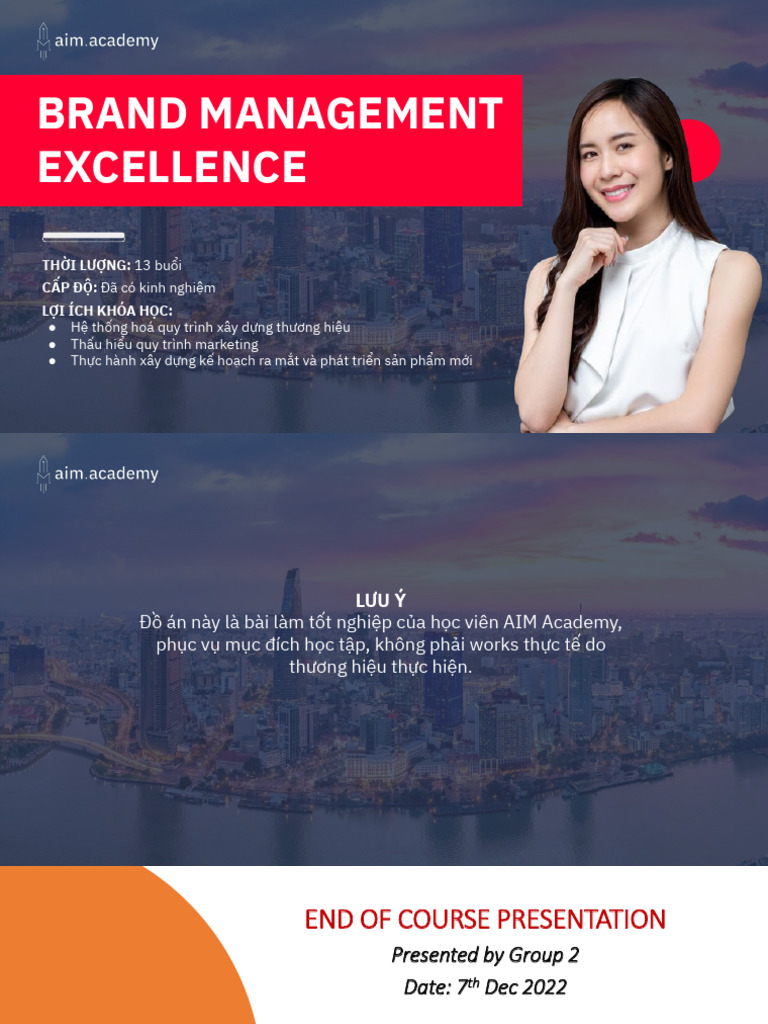 AIM Brand Management Excellence Graduation Project Slide | PDF