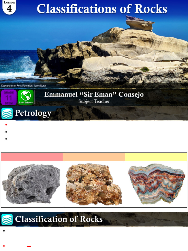 Earth Science Lesson 4 Rocks | PDF | Rock (Geology) | Igneous Rock