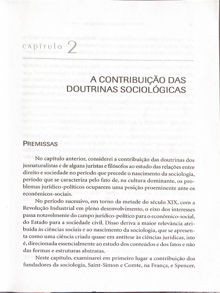 Livro - Soiologia Do Direito - Renato Treves Cap. 2 | PDF