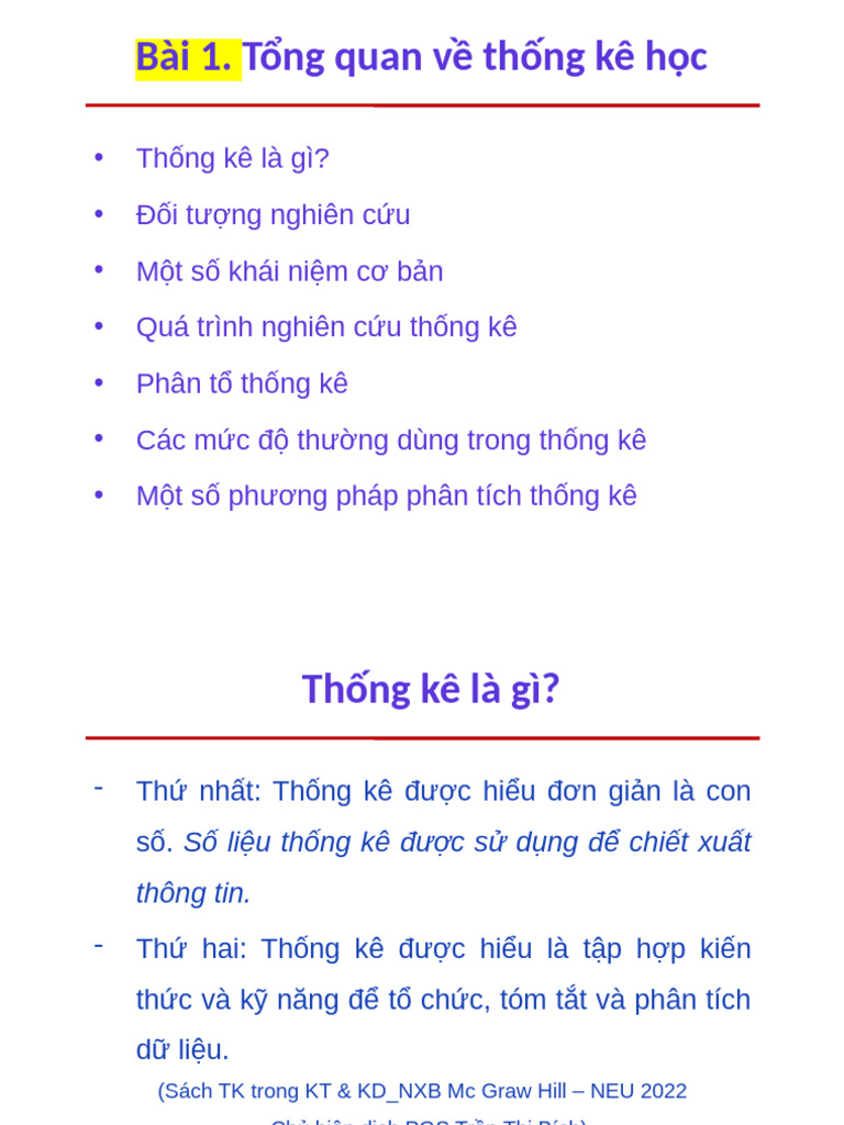Slide TKKT 2023-Bài Giảng 12 | PDF