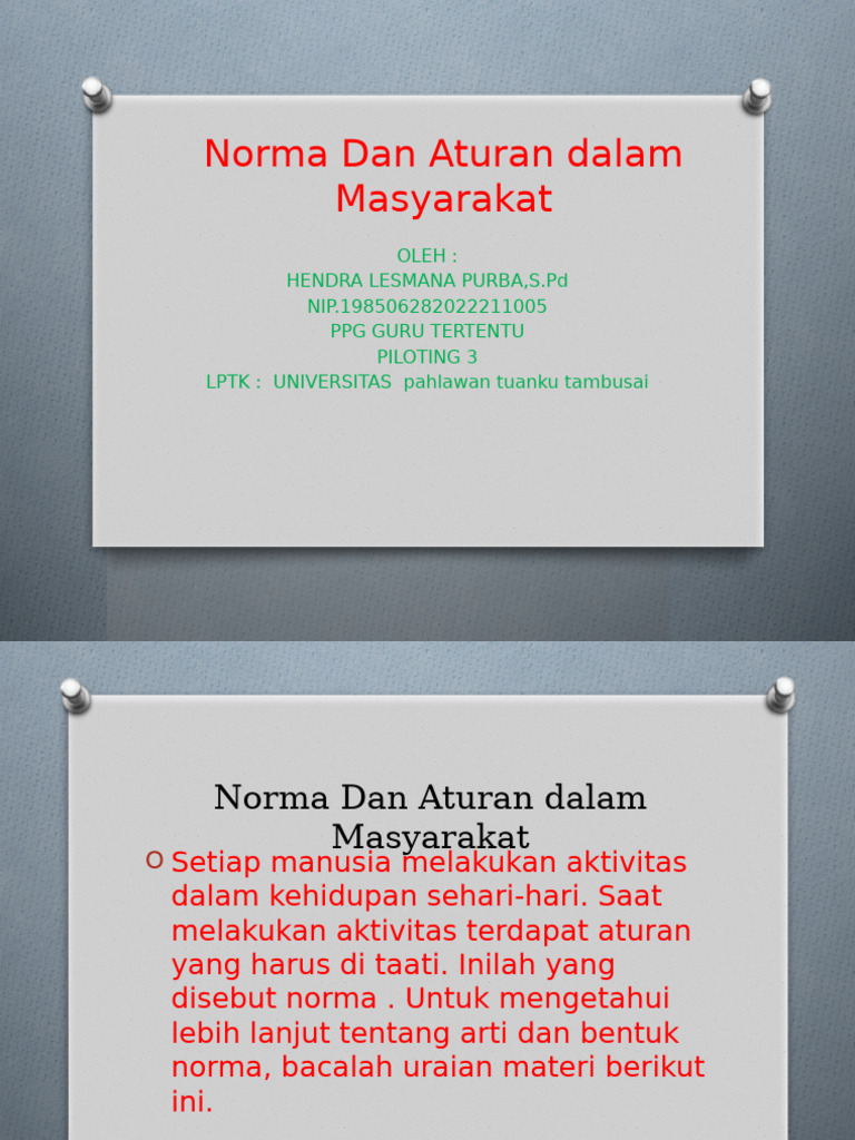 Norma dan Aturan dalam Kehidupan Sosial | PDF
