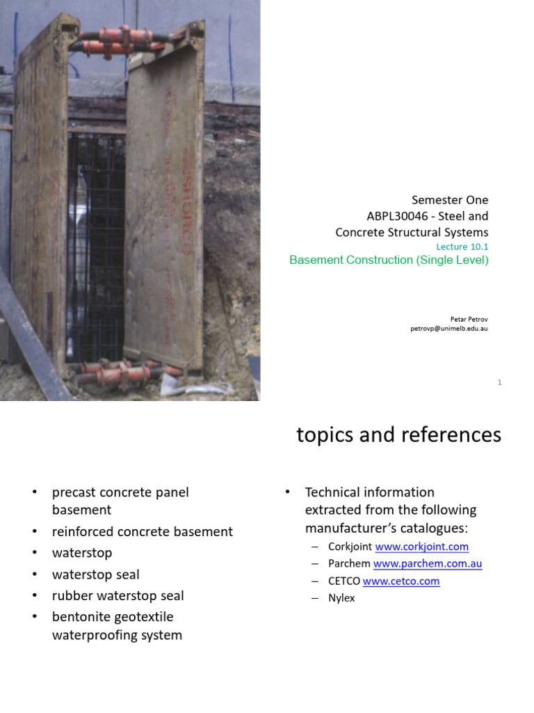 10.1 - Basement Single Level-1 | PDF | Concrete | Basement