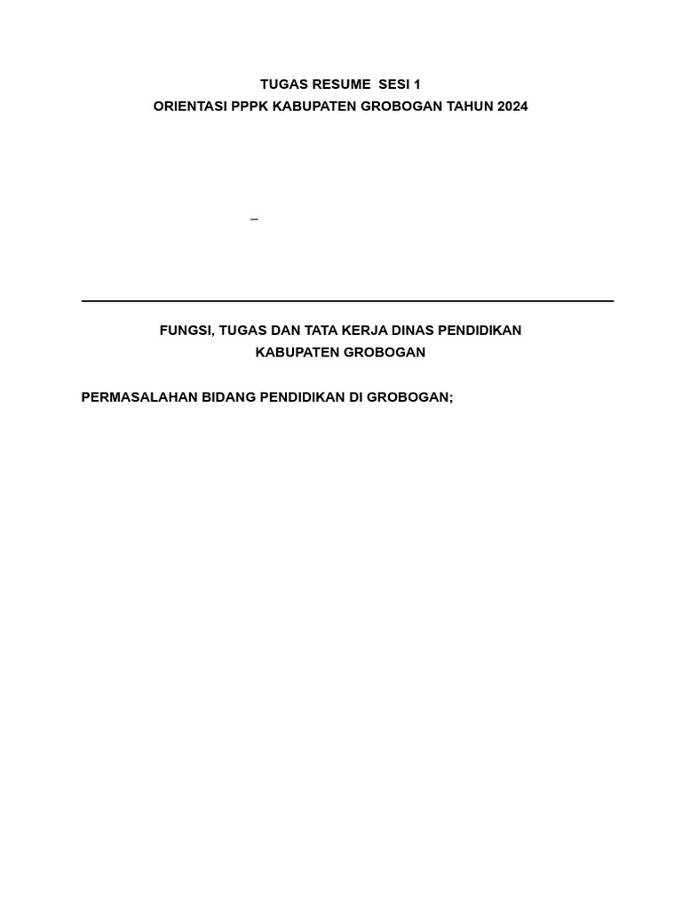 Sesi 1 - Hari Ke 2 - Pengenalan Susunan Organisasi | PDF