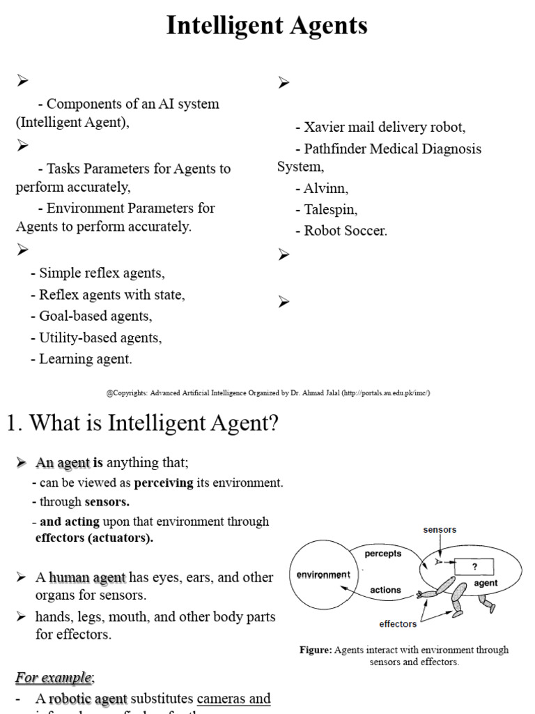 Lecture-2 (Intelligent Agents) | PDF | Artificial Intelligence ...