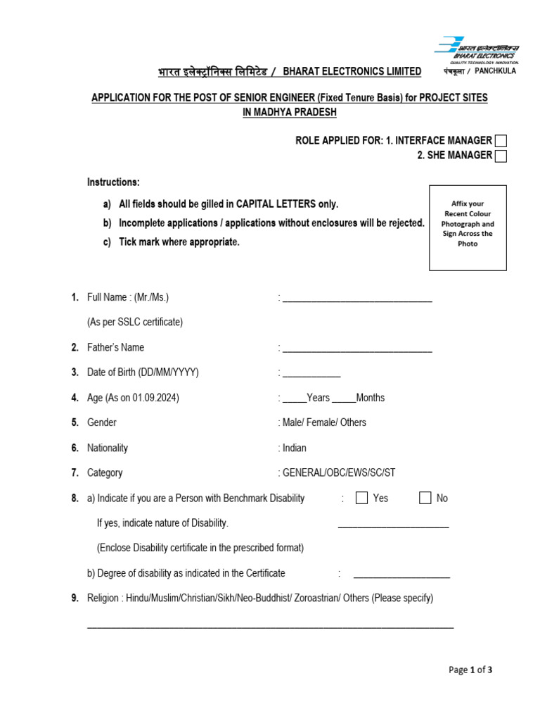 BIO-DATA-FORM | PDF | Personal Identification Number