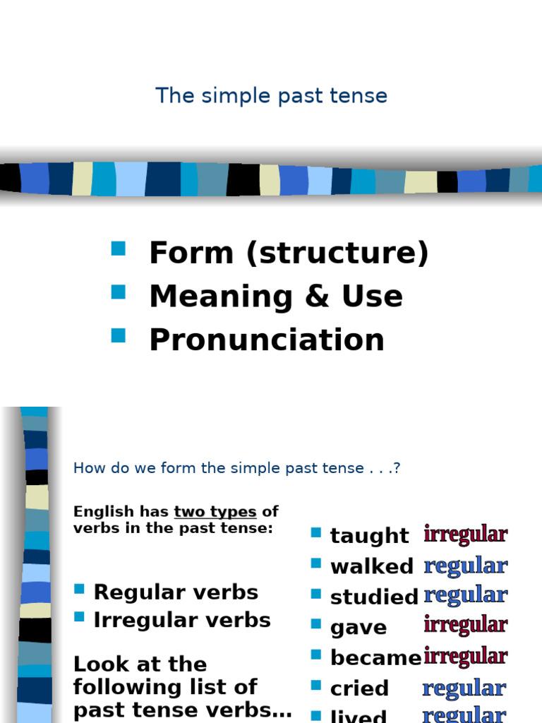 English KLASS 8 Past Tense | PDF | English Language | Verb