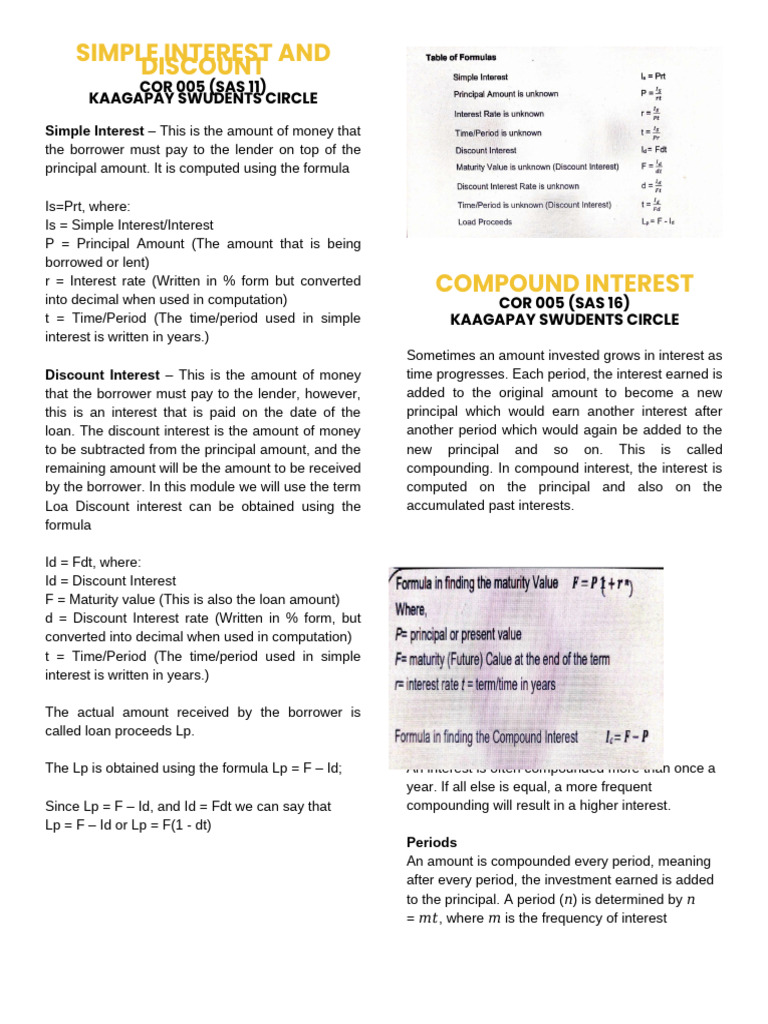 COR 005 - General Mathematics - 2nd Quarter | PDF | Interest | Compound Interest