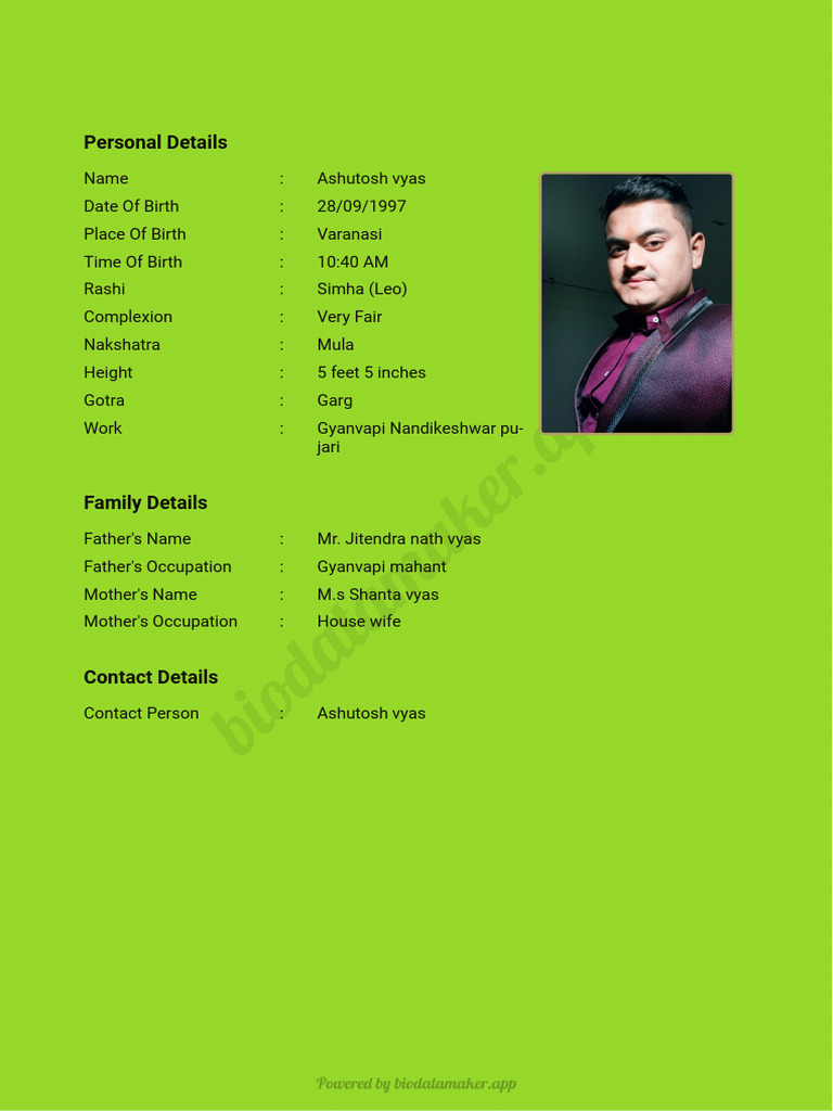 Biodata | PDF