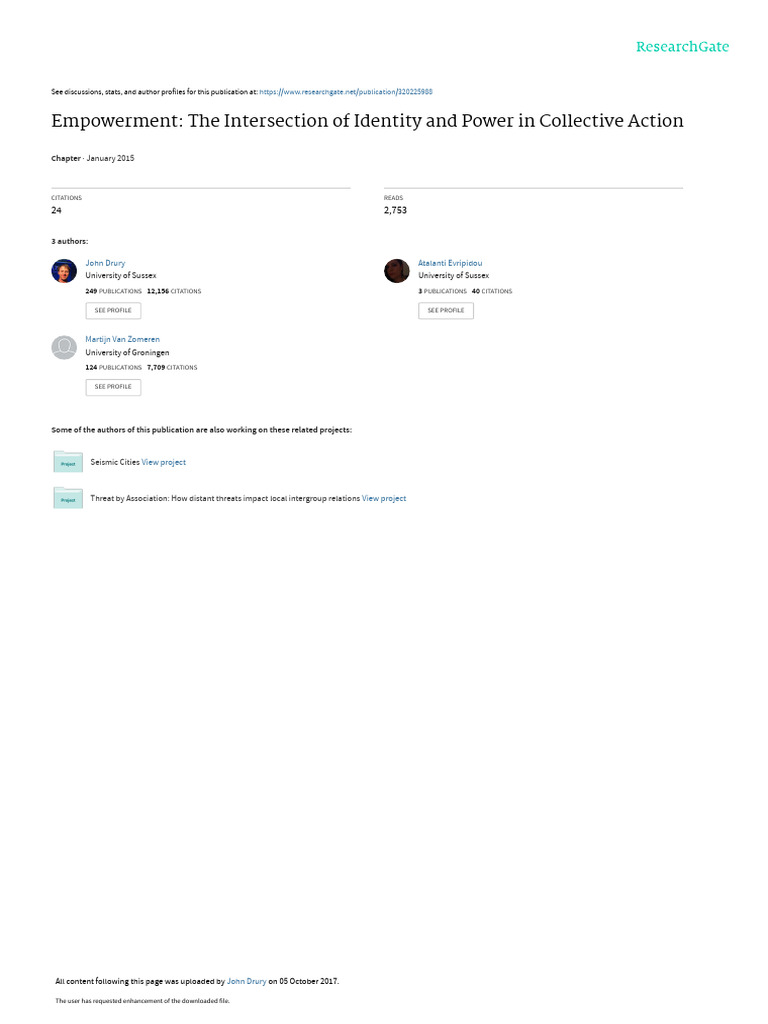Empowerment: The Intersection of Identity and Power in Collective ...