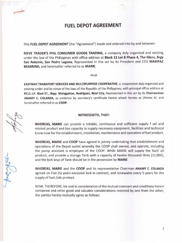 Diesel Contractmaripaz Besarino | PDF