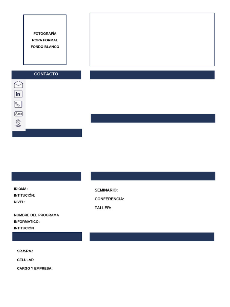Formato de CV Profesional Completo | PDF | Crecimiento personal y ...