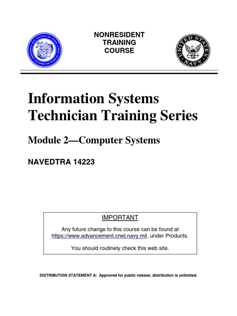 US Navy Course NAVEDTRA 14223 - Information Systems Technician Training ...