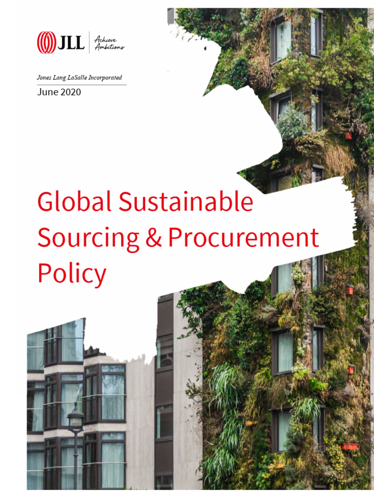 JLL Global Sustainable Sourcing and Procurement Policy | PDF | Supply ...