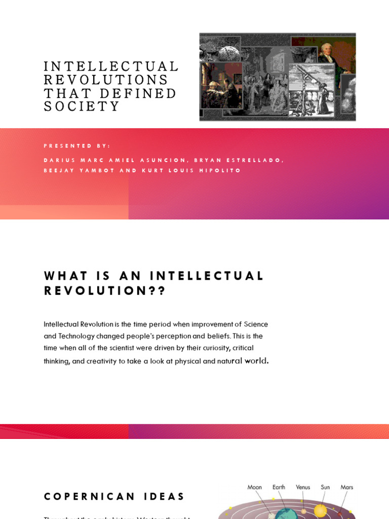 Intellectual Revolutions That Defined Society Group 9 | PDF ...