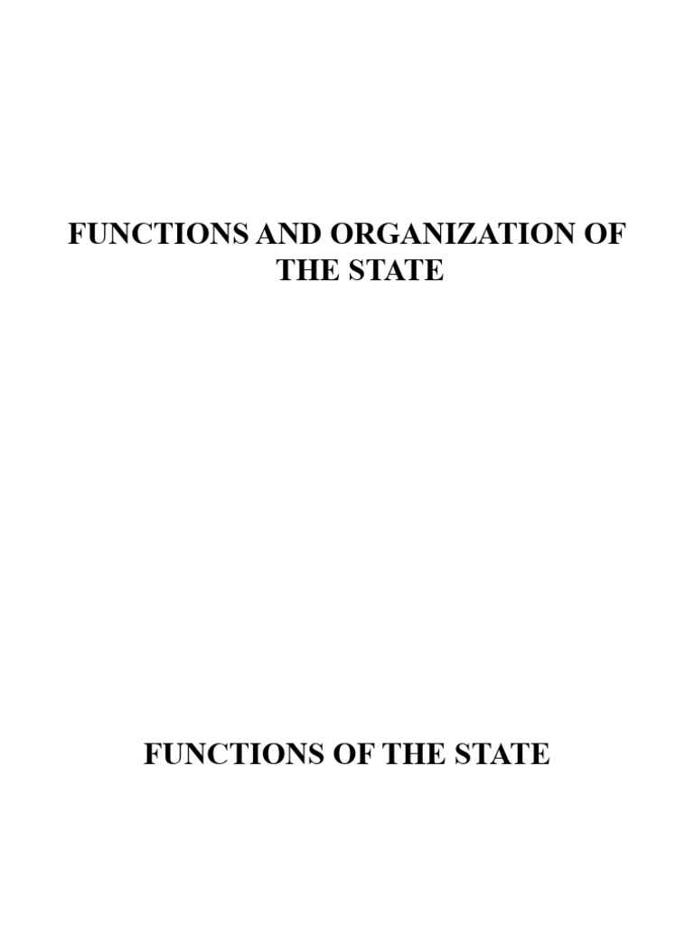 Lesson 4 - Functions and Organization of The State | PDF | Separation ...