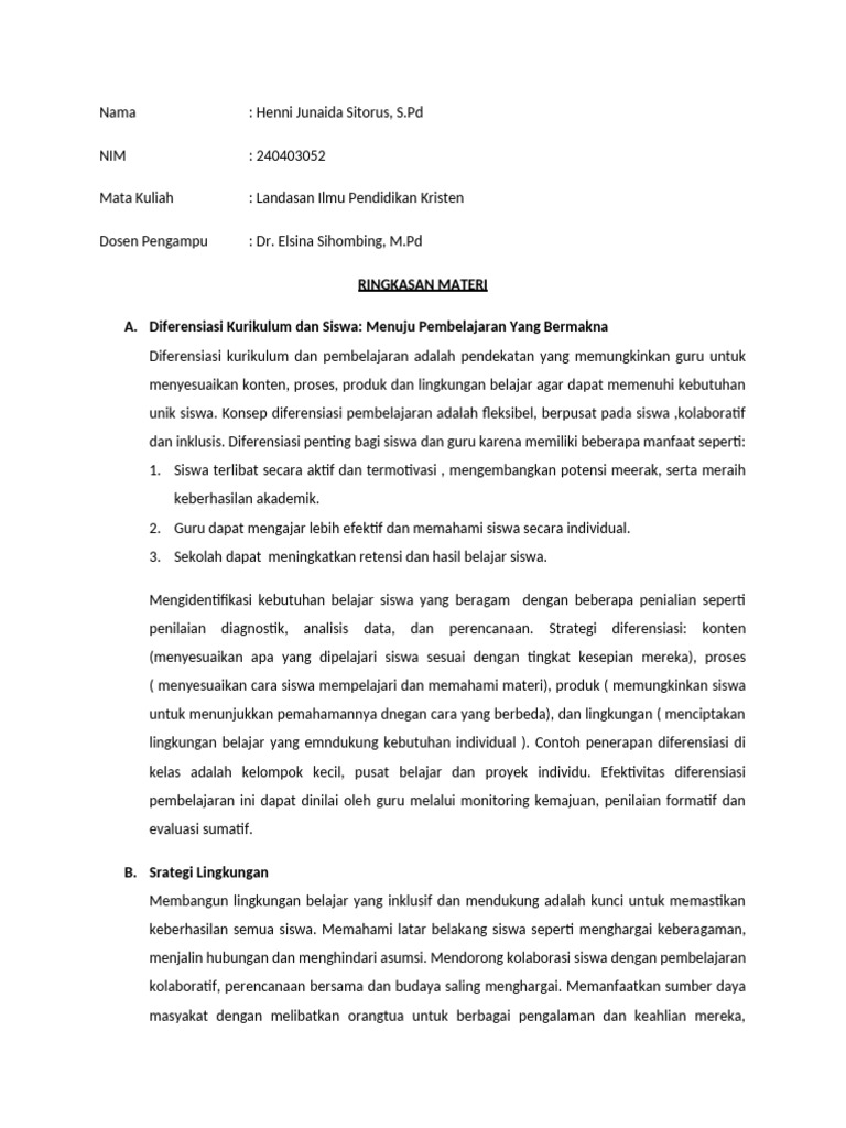 Ringkasan Materi | PDF | Karier & Perkembangan | Pengembangan Diri