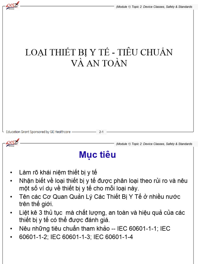 Phan Loai TBYT - Cac Tieu Chuan | PDF
