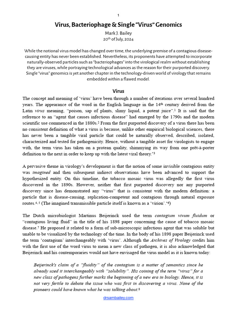 Virus, Bacteriophage and Single “Virus” Genomics | PDF | Virology | Virus