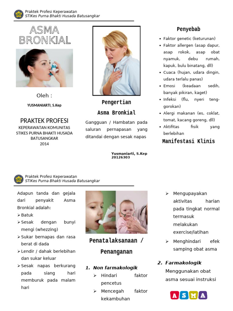 Lefleat ASMA BRONKIAL Tradisional | PDF