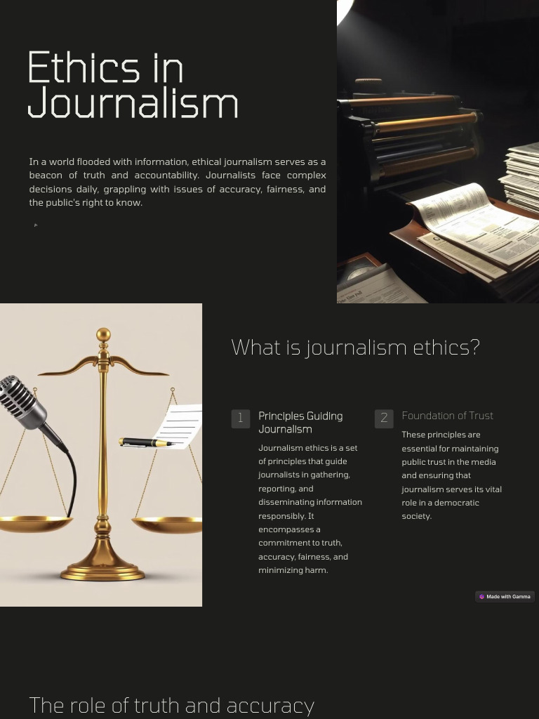 Ethics in Journalism | PDF | Journalism | Mass Media