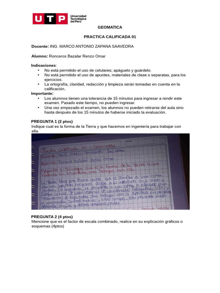 PC 01 - 2024-2 | PDF | Datos geográficos e información | Geodesia