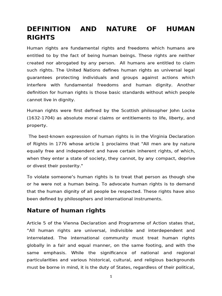 Human Rights Notes.-1 | PDF | Human Rights | Justice