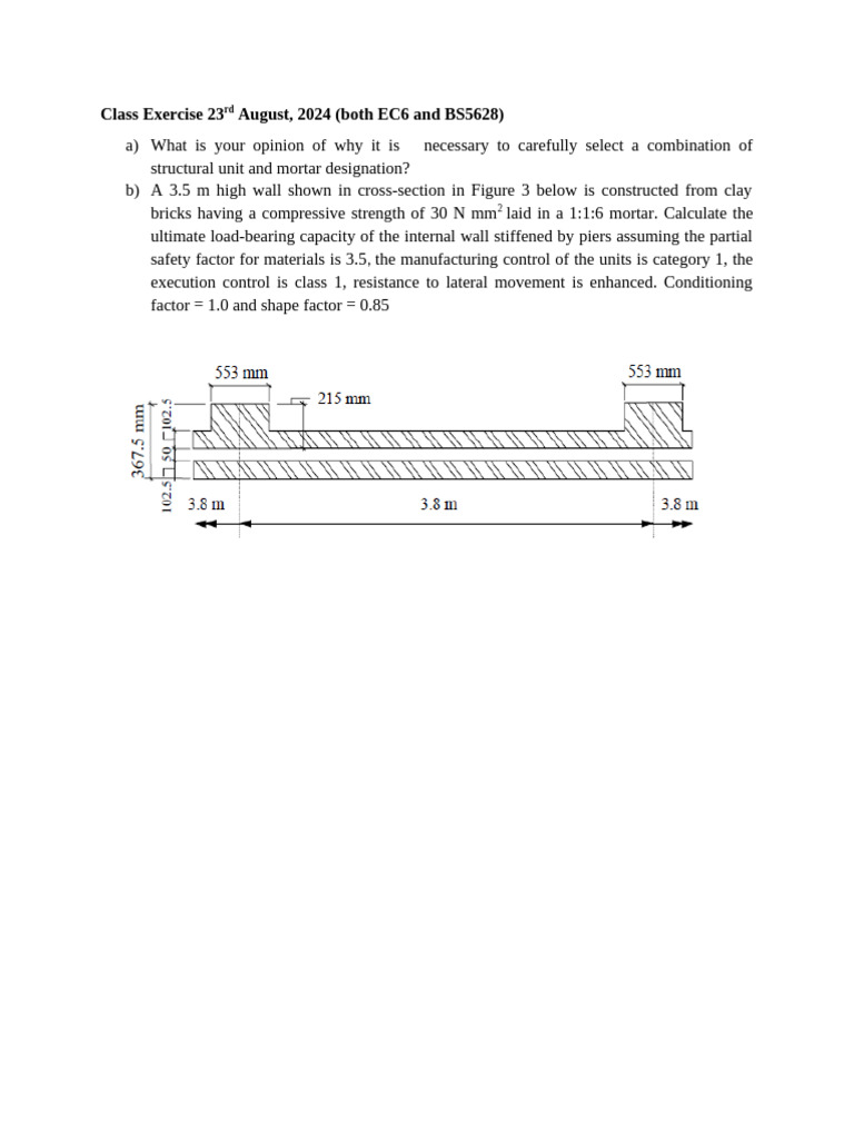 Structural Unit and Mortar Selection Analysis | PDF