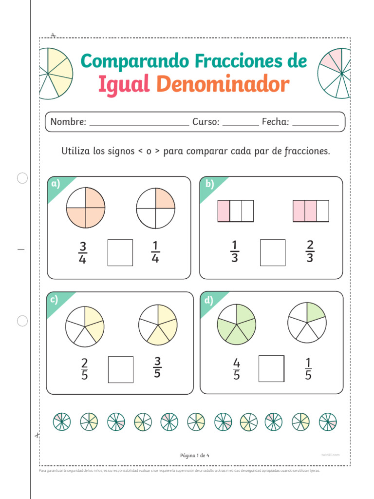 CL M 1723923656 Guia de Trabajo Comparando Fracciones de Igual ...