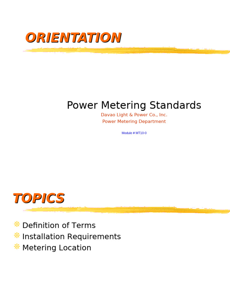 Power Metering Standards Guide | PDF | Pipe (Fluid Conveyance) | Screw