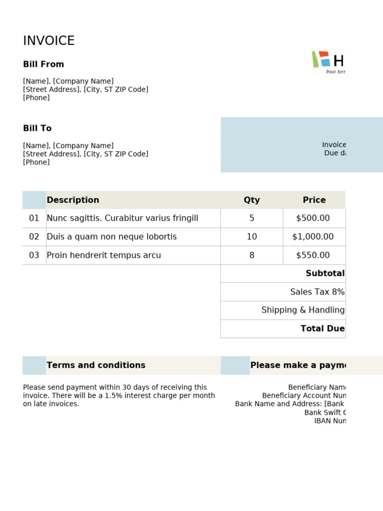 Banner Blocks Excel | PDF