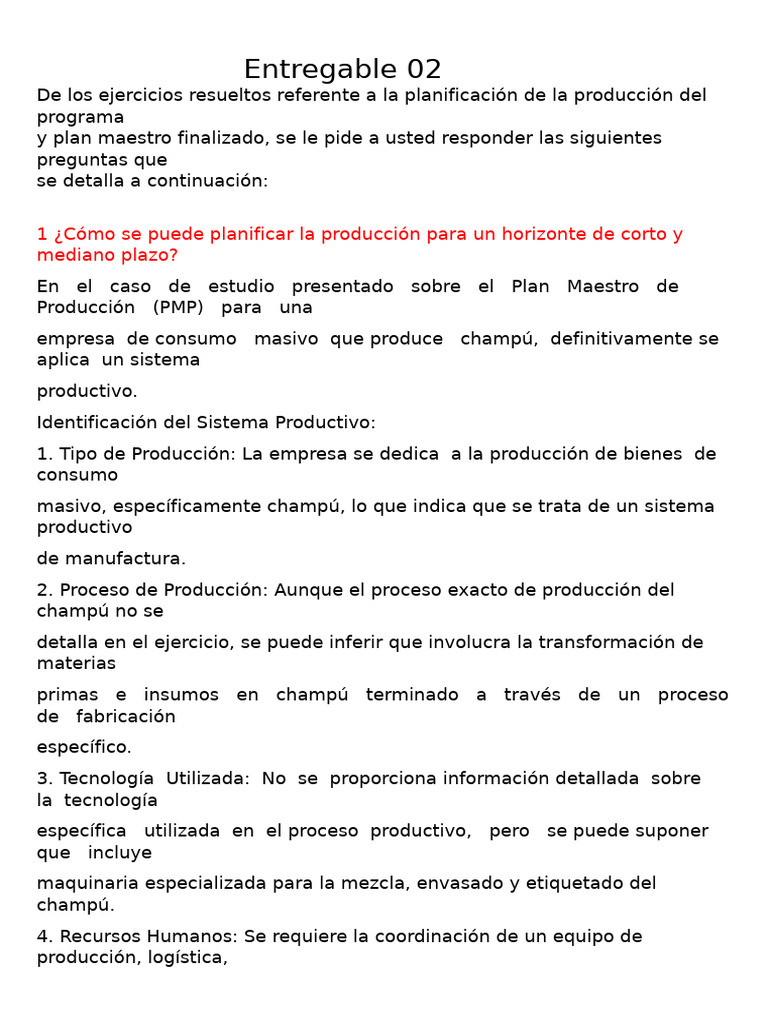 Entregable 02 operaciones | PDF | Business | Logística